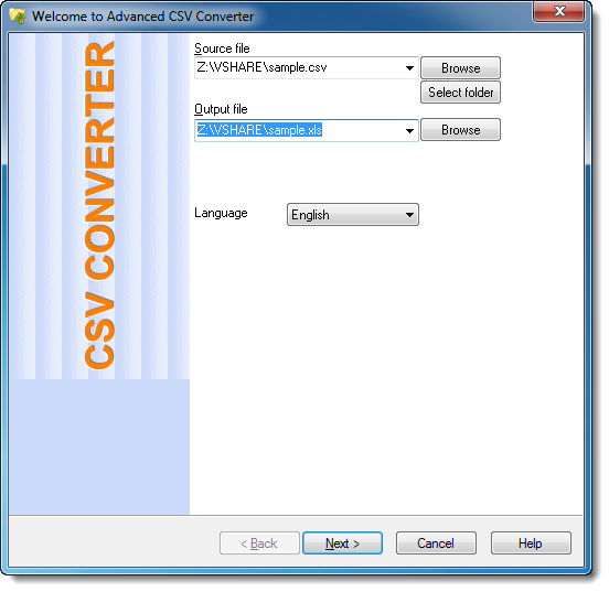CSV to XLS Conversion CSV to XLS Conversion
