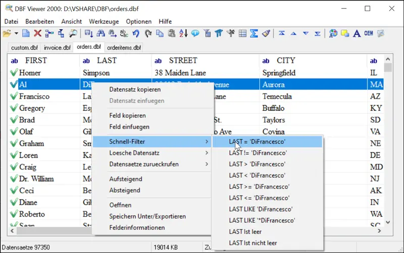 DBF Viewer, DBF-Editor und DBF-Datei-manager [2025]